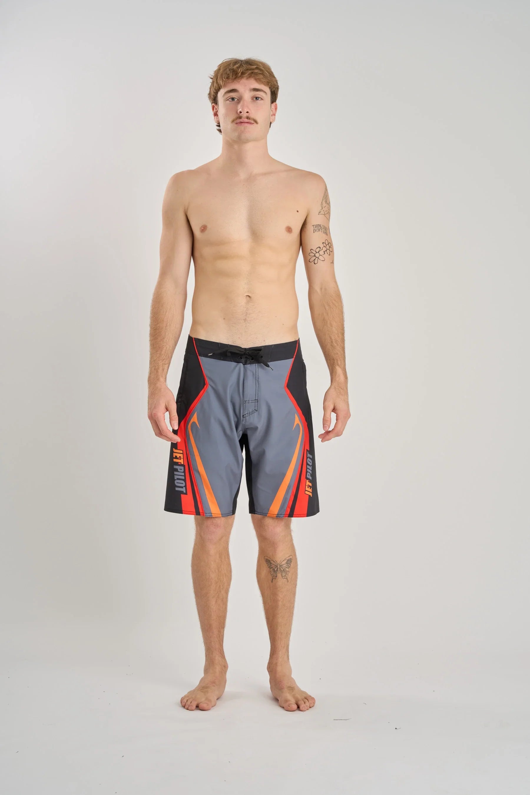 Jetpilot Pulse Streamliner Boardshort - Charcoal/Red