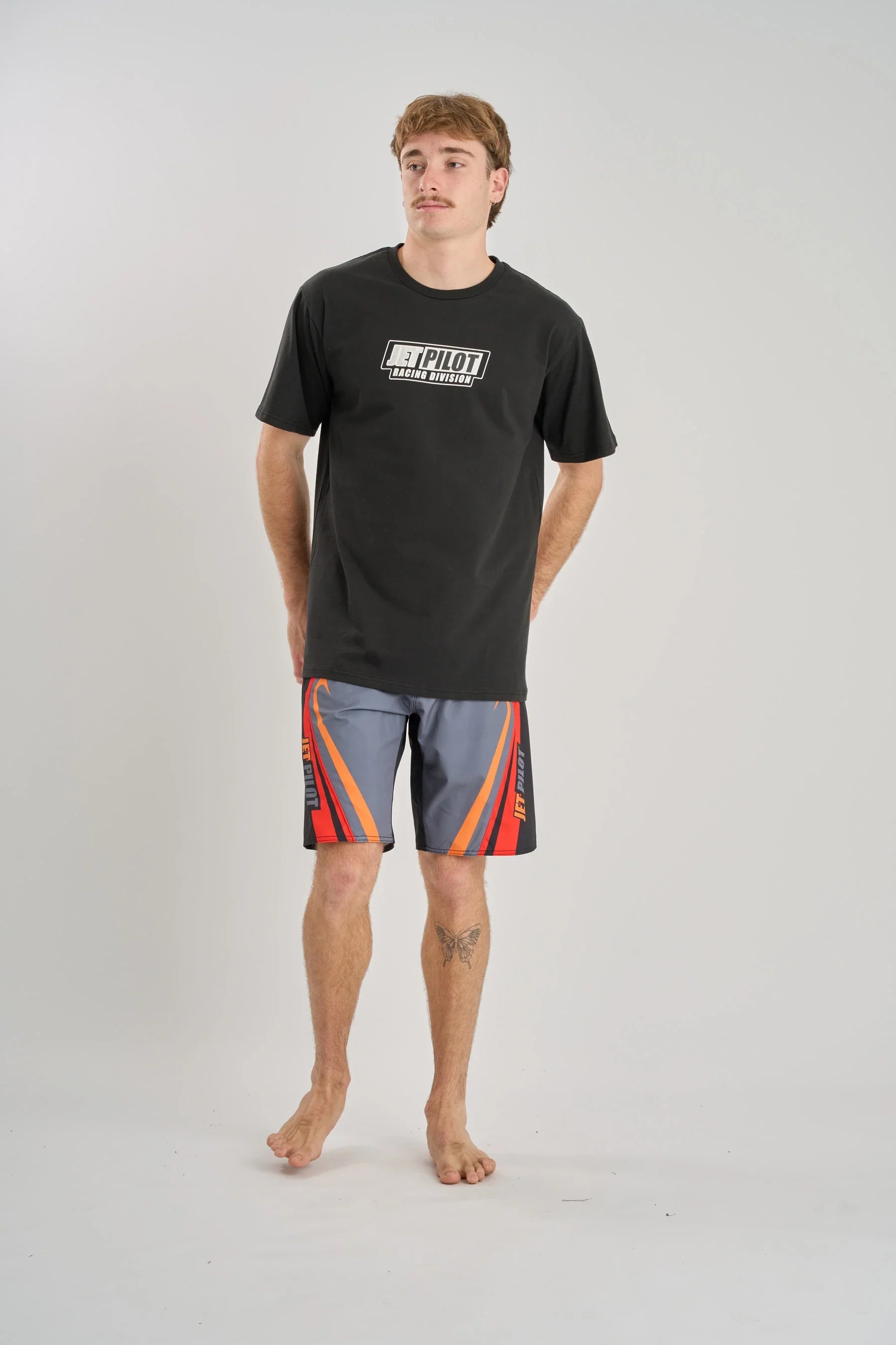 Jetpilot Pulse Streamliner Boardshort - Charcoal/Red