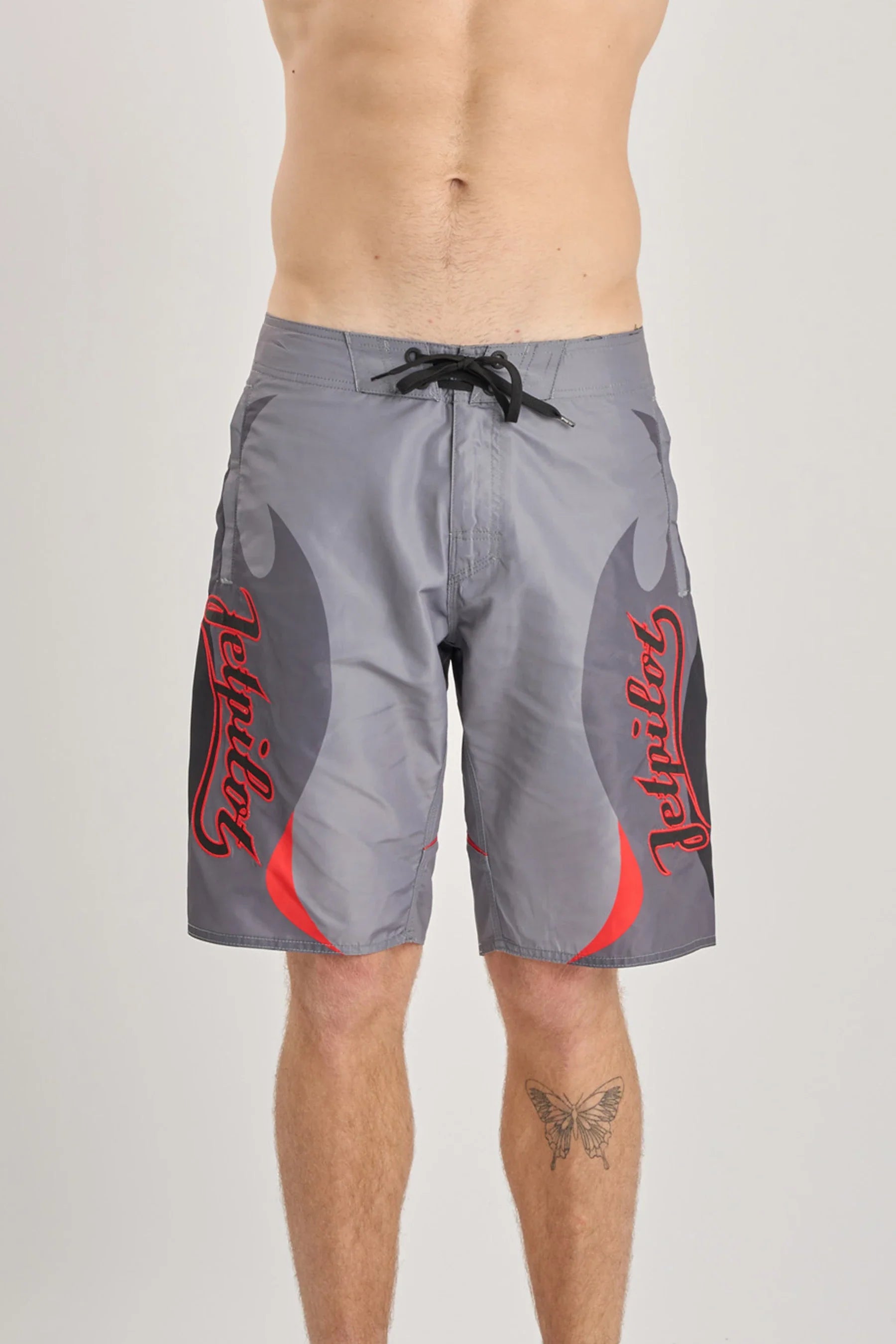 Jetpilot Hardcore Boardshort - Charcoal/Red