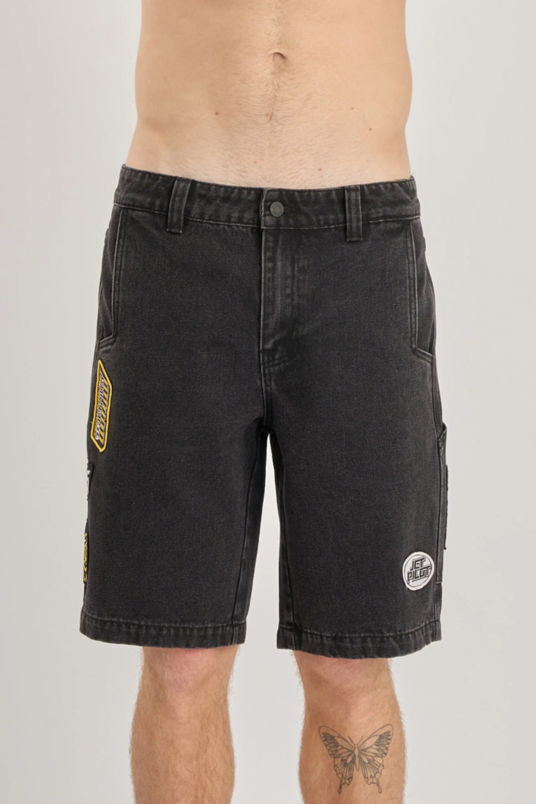 Jetpilot Factory Denim Shorts - Black