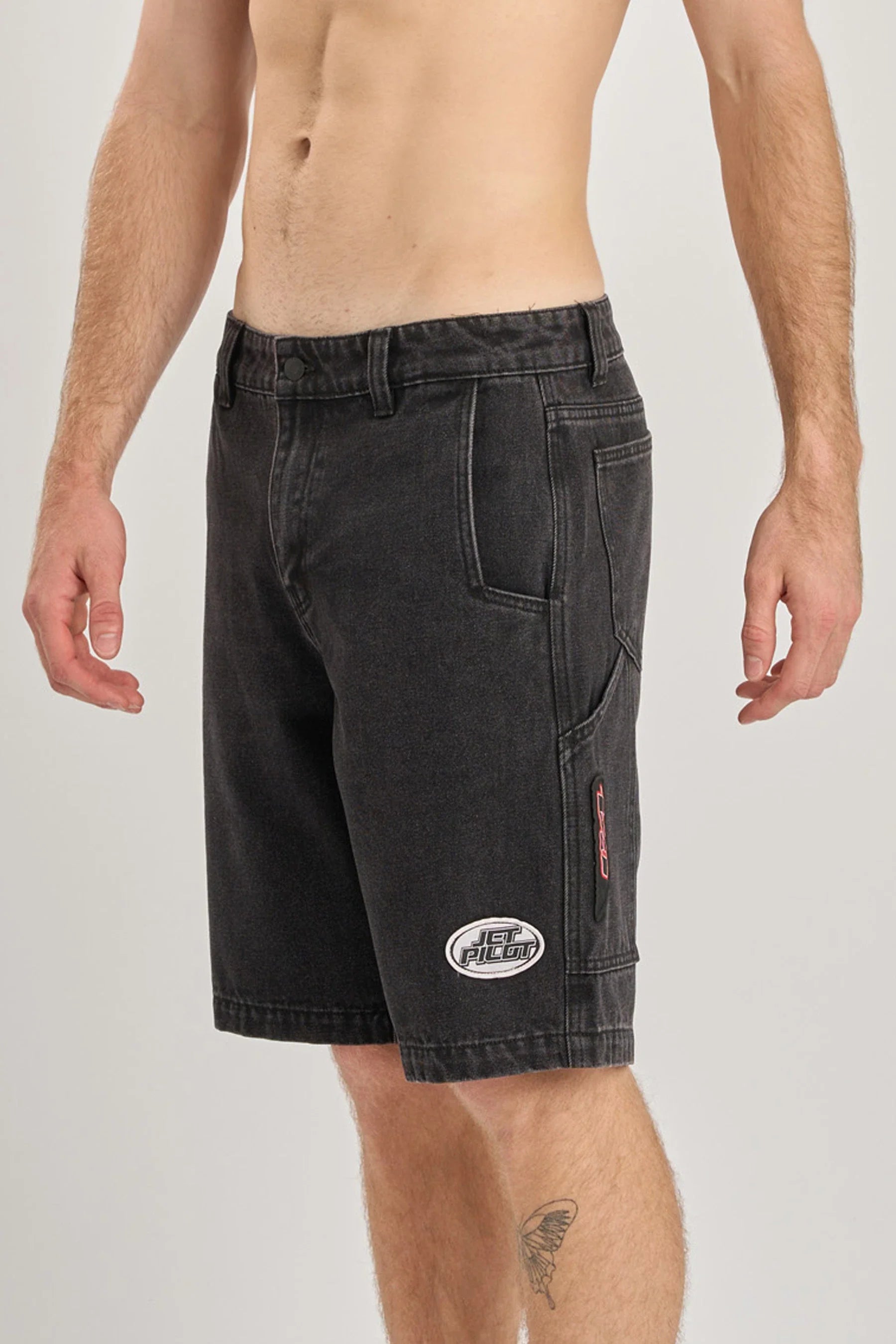 Jetpilot Factory Denim Shorts - Black
